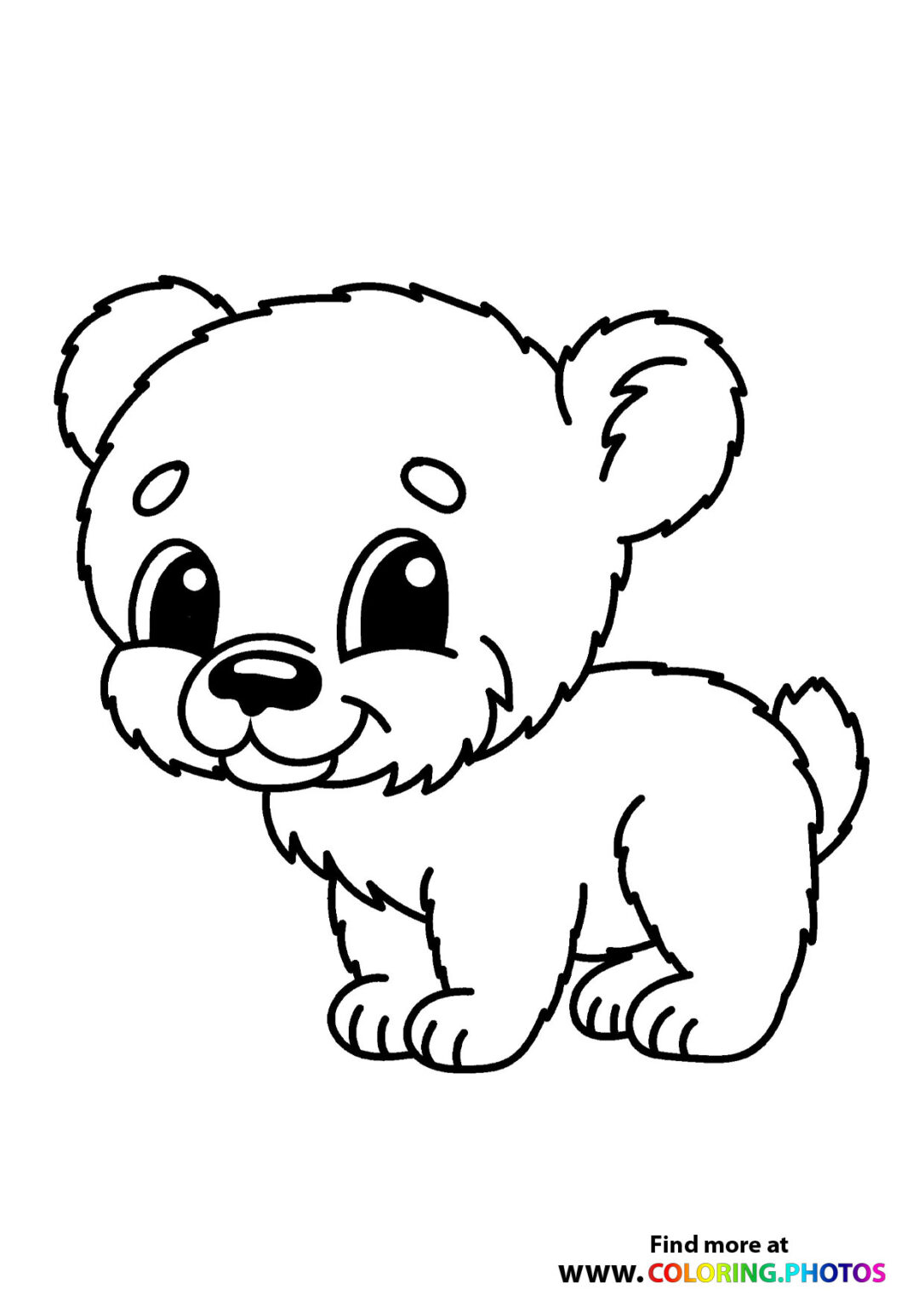 Bear hugging Masha - Coloring Pages for kids