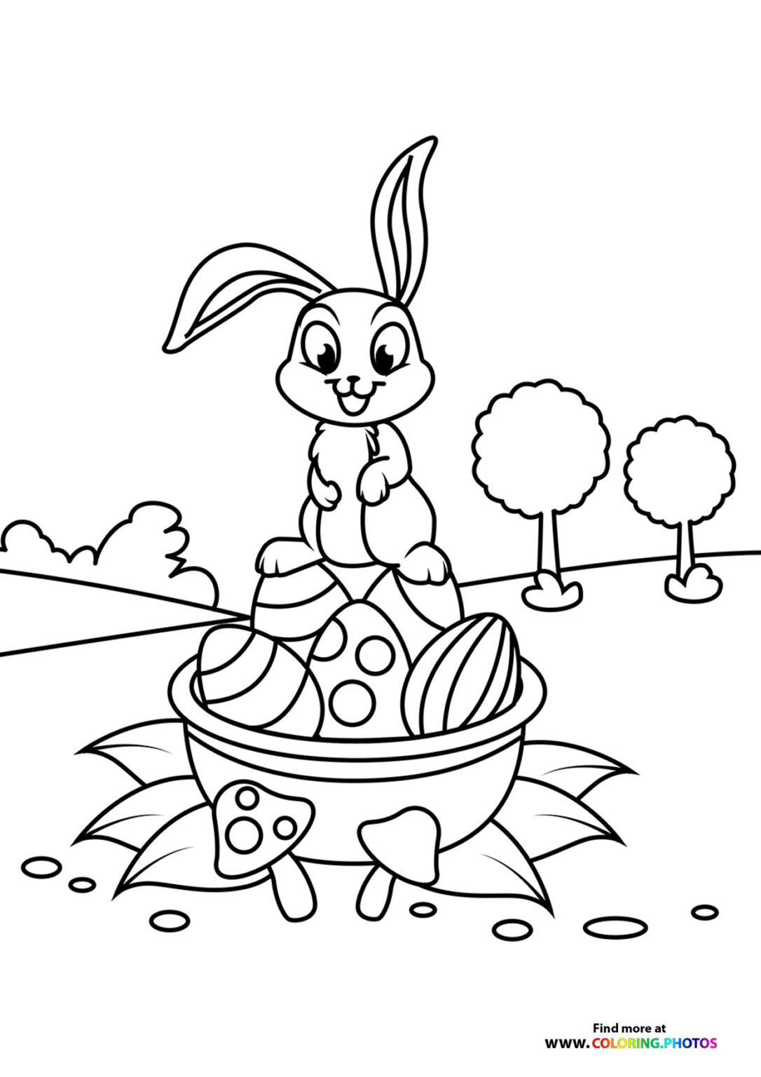 Easter bird doodle - Coloring Pages for kids