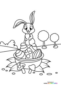 Little Easter bunny - Coloring Pages for kids