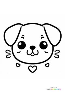 Little puppy face - Coloring Pages for kids