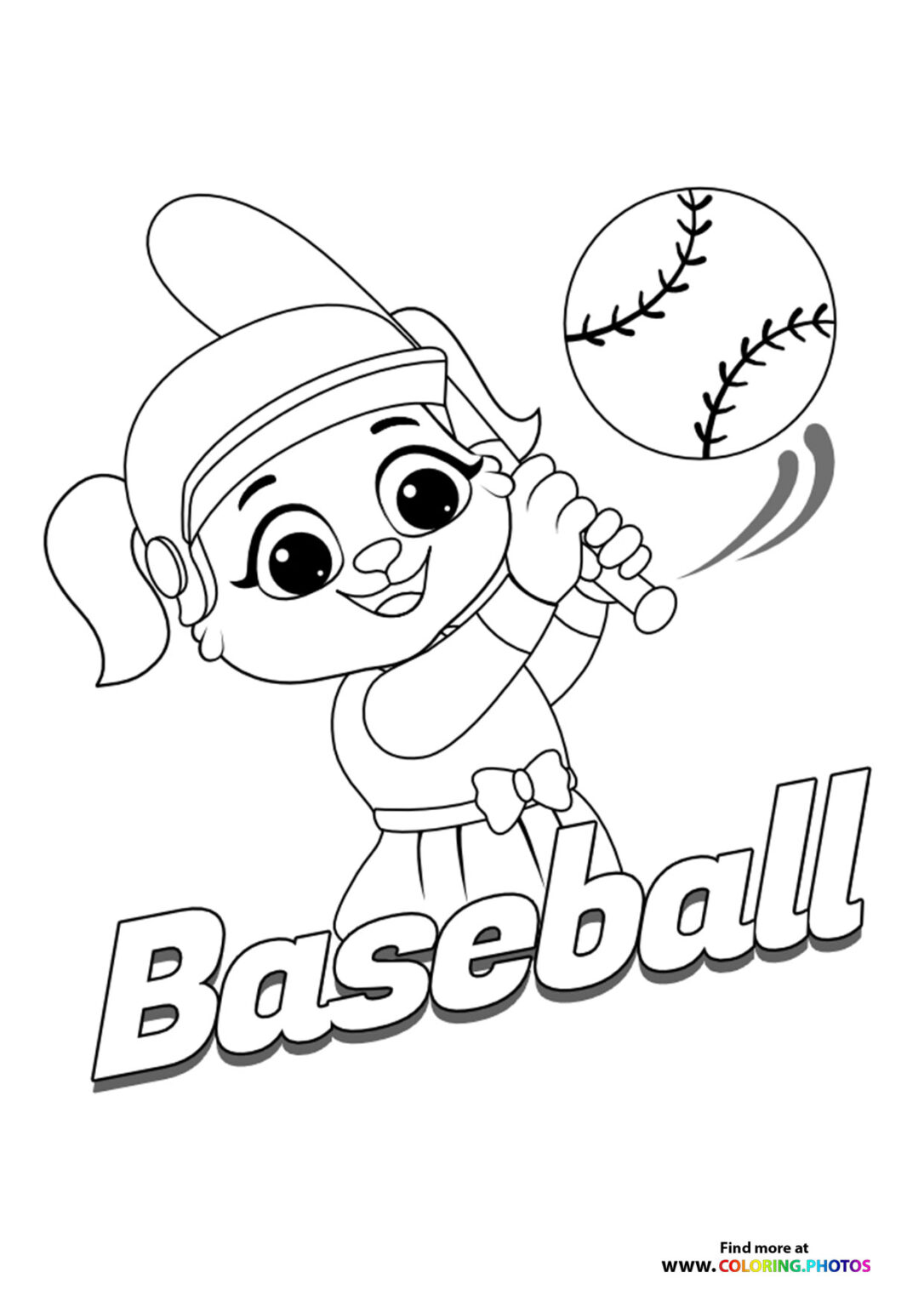 Baseball - Coloring Pages for kids | 100% free print or download