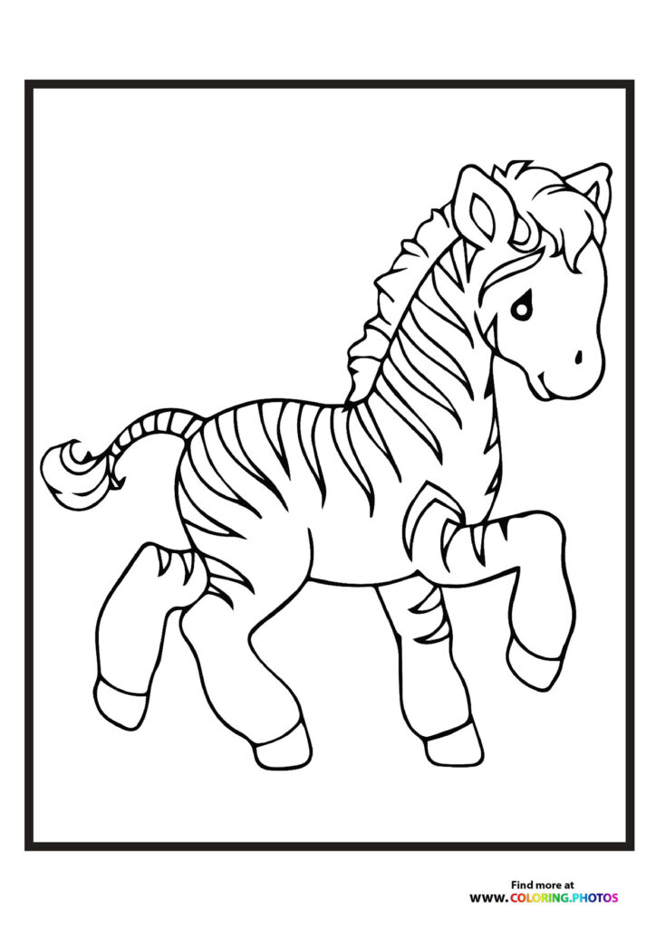 Little zoo zebra - Coloring Pages for kids