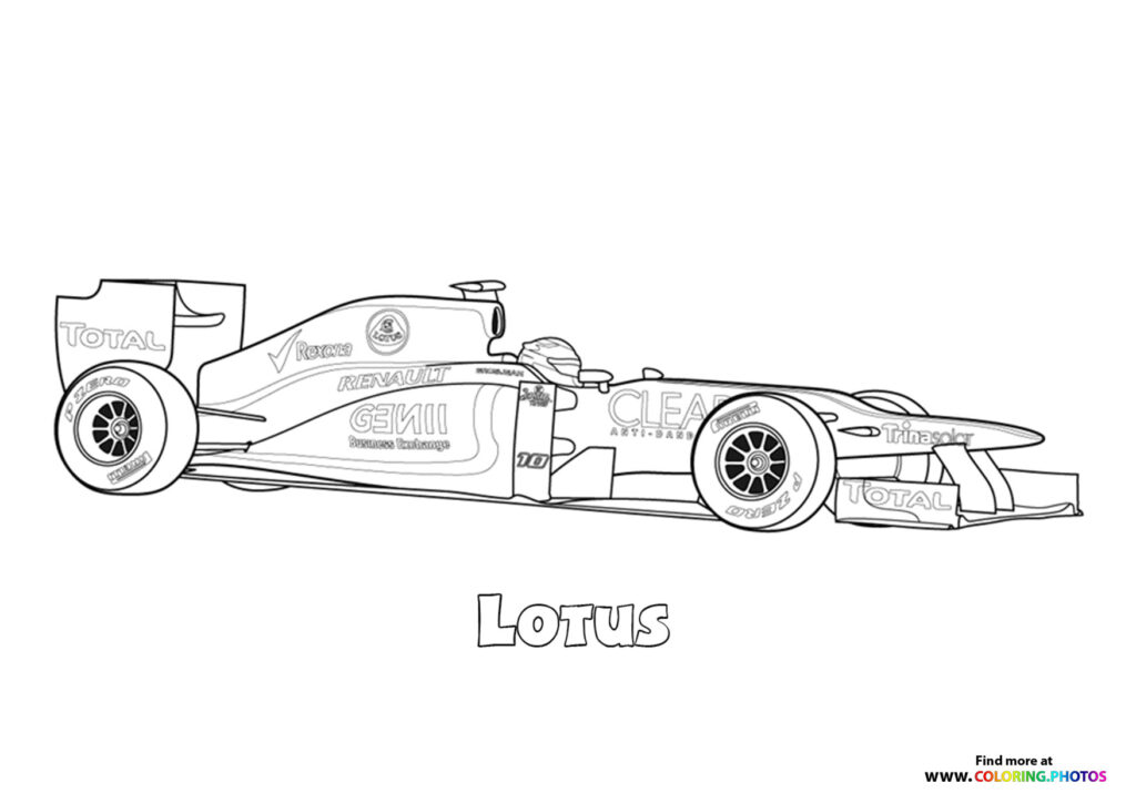 Formula 1 - Coloring Pages for kids | Free and easy print or download