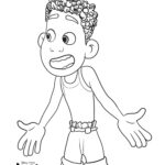 Luca Alberto in his sea form - Coloring Pages for kids