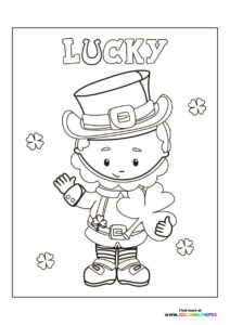 Lucky leprechaun - Coloring Pages for kids