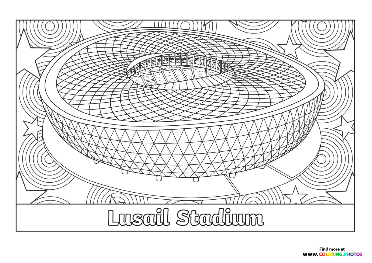 Lusail Stadium - Coloring Pages for kids