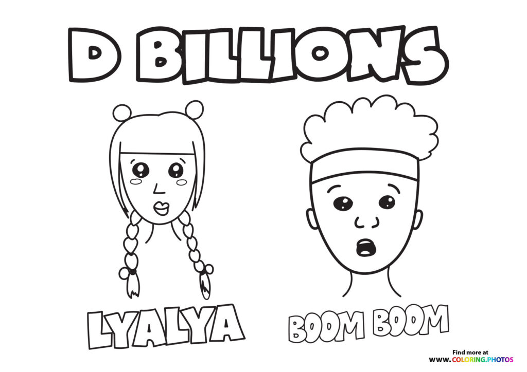 Lyalya Boom Boom - Coloring Pages for kids