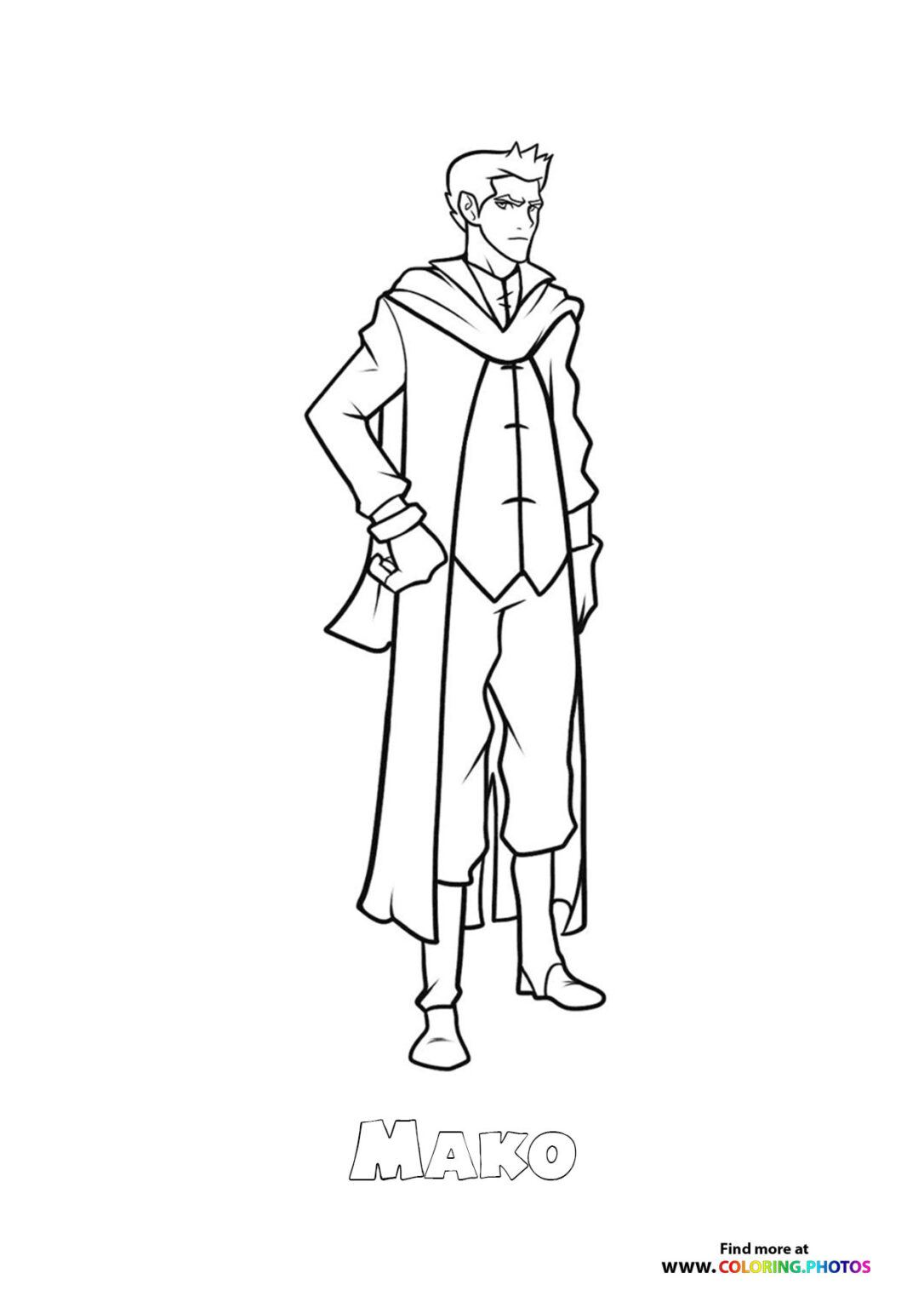 Mako Legend Of Korra - Coloring Pages for kids