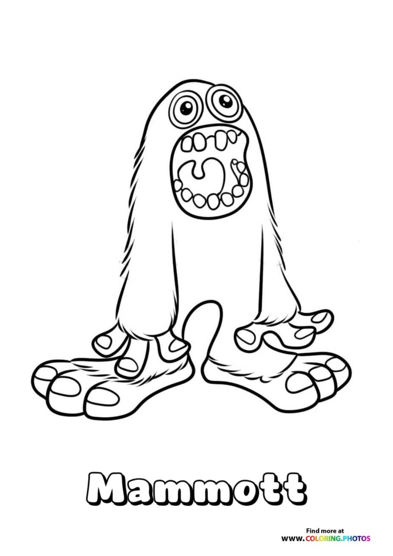 Wubbox earth from My Singing Monsters - Coloring Pages for kids