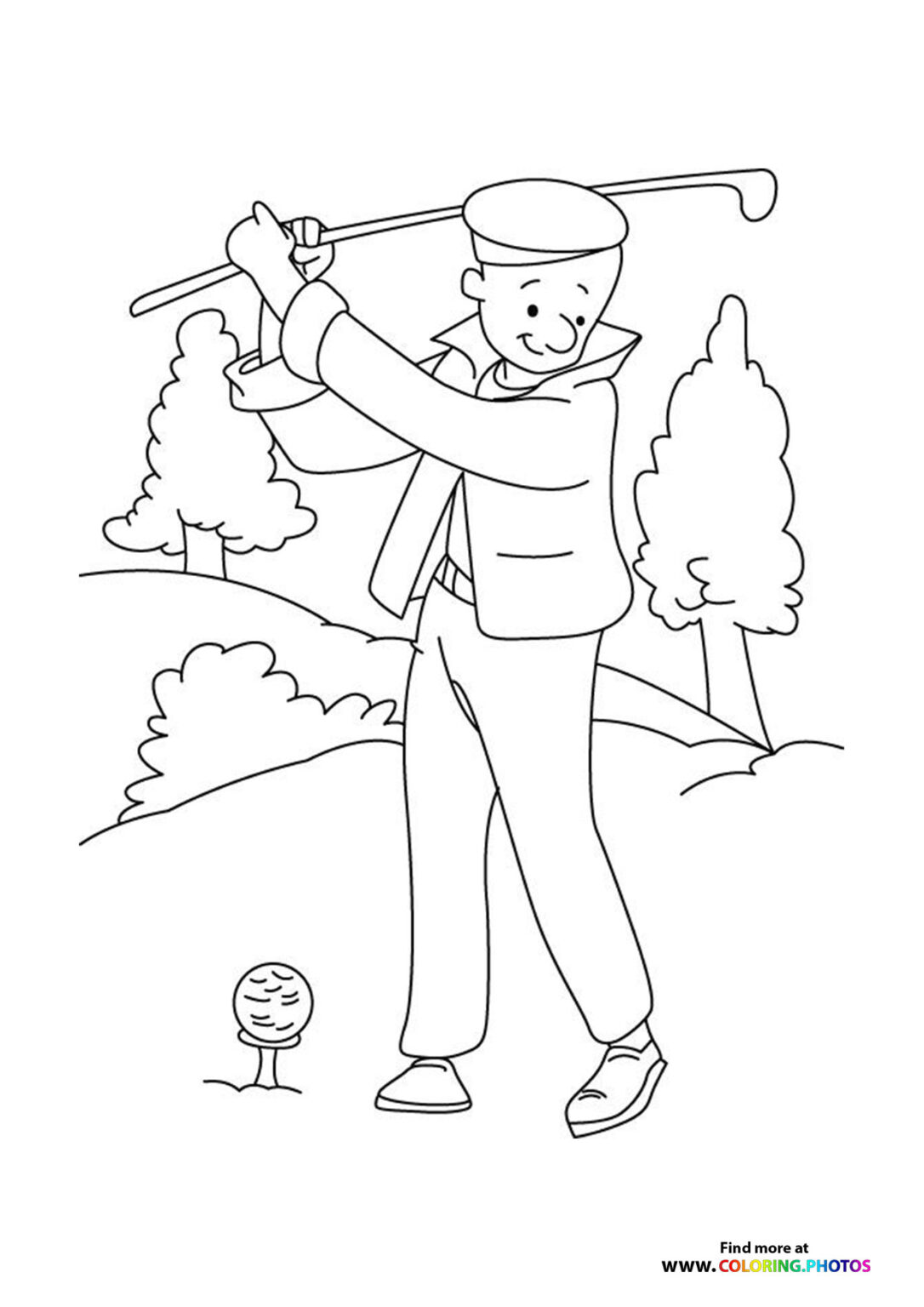 Golf - Coloring Pages for kids | 100% free print or download