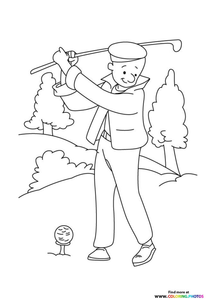 Golf - Coloring Pages for kids | 100% free print or download