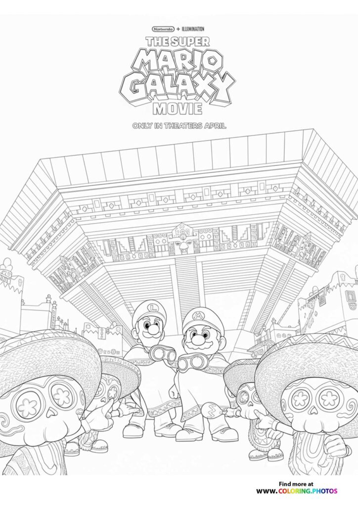 Super Mario Galaxy Movie 2026 - Coloring Pages for kids