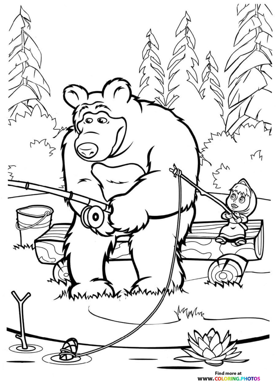 Masha and the Bear - Coloring Pages for kids | Free and easy print
