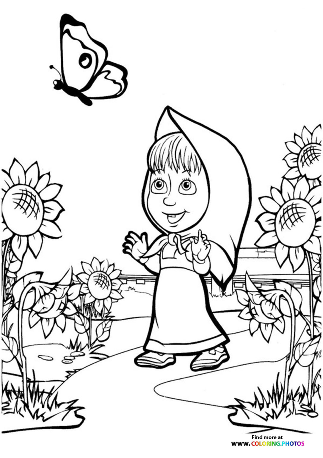 Masha and the Bear - Coloring Pages for kids | Free and easy print