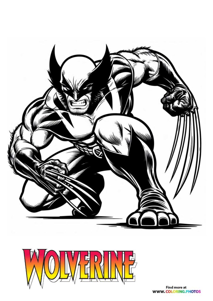 Wolverine - Coloring Pages for kids - Free and easy print or download