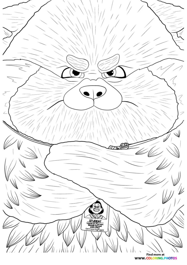 Turning Red coloring pages | Free printable sheets and pages. Find more...