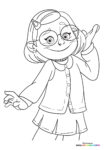 Mei Lee smiling - Coloring Pages for kids