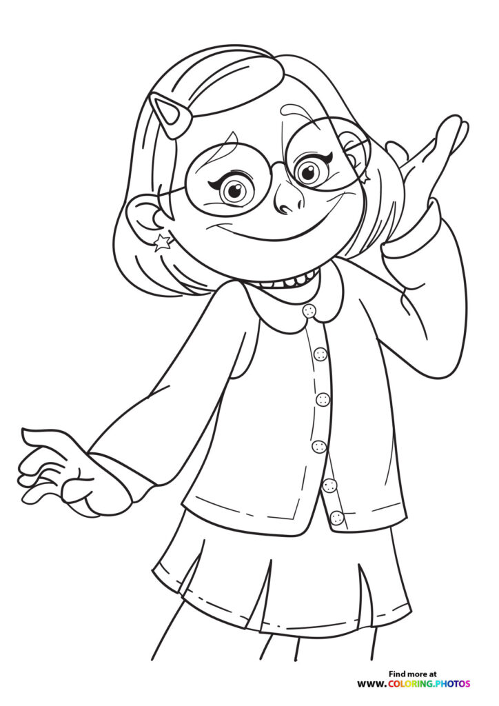 Mei Lee with a hat - Coloring Pages for kids