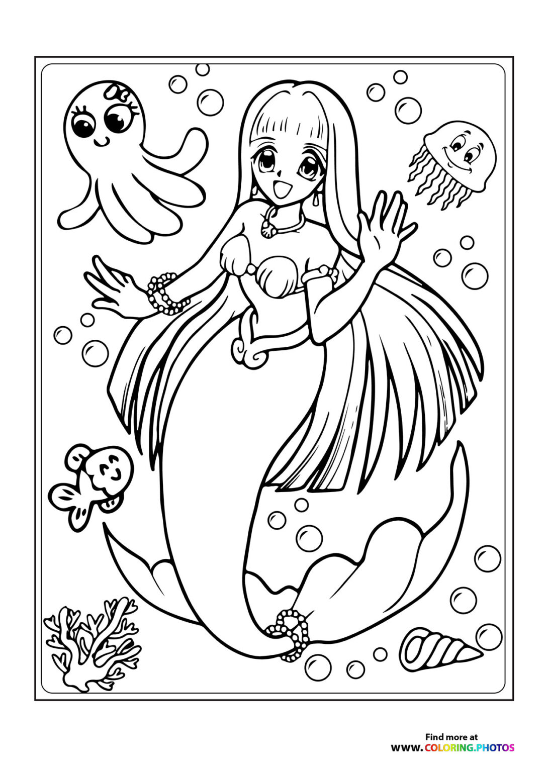 Mermaids - Coloring Pages for kids | Free and easy print or download