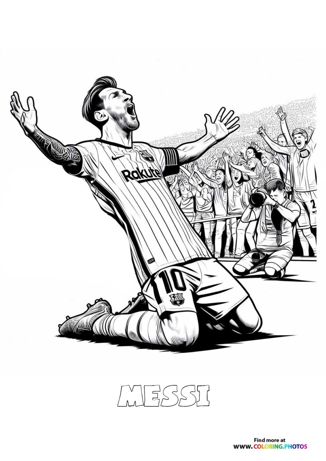 Lionel Messi - Coloring Pages for kids | Free print or download