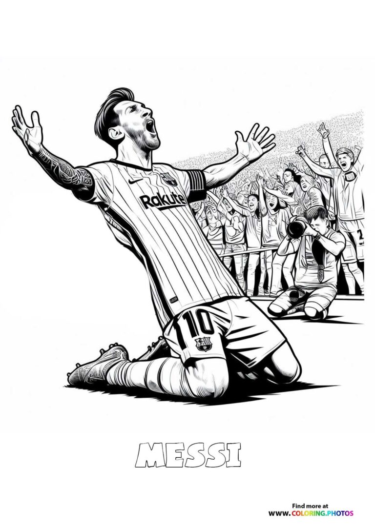 Lionel Messi - Coloring Pages for kids | Free print or download