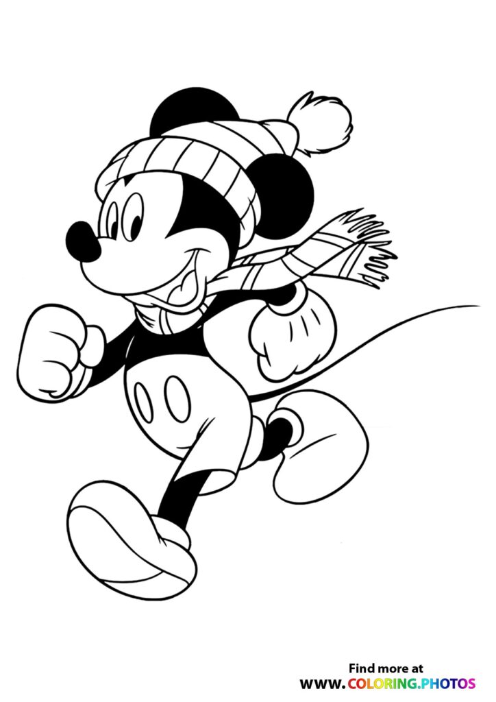 Mickey Mouse with hat - Coloring Pages for kids