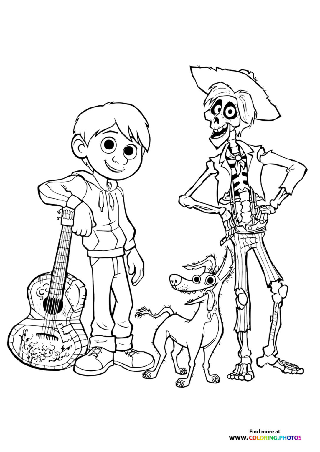 Coco - Coloring Pages for kids | 100% free and easy print or download