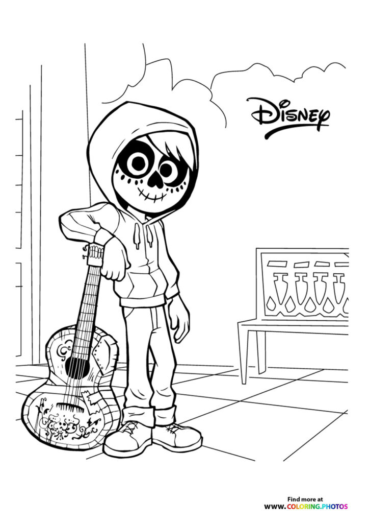 Miguel Hector and Dante - Coloring Pages for kids