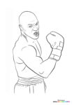 Mike Tyson looking mean - Coloring Pages for kids