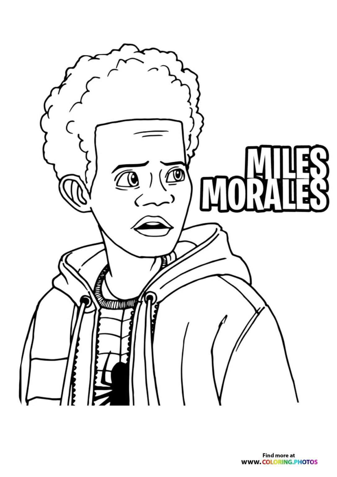 Free Miles Morales Coloring Pages - Coloring Pages for kids