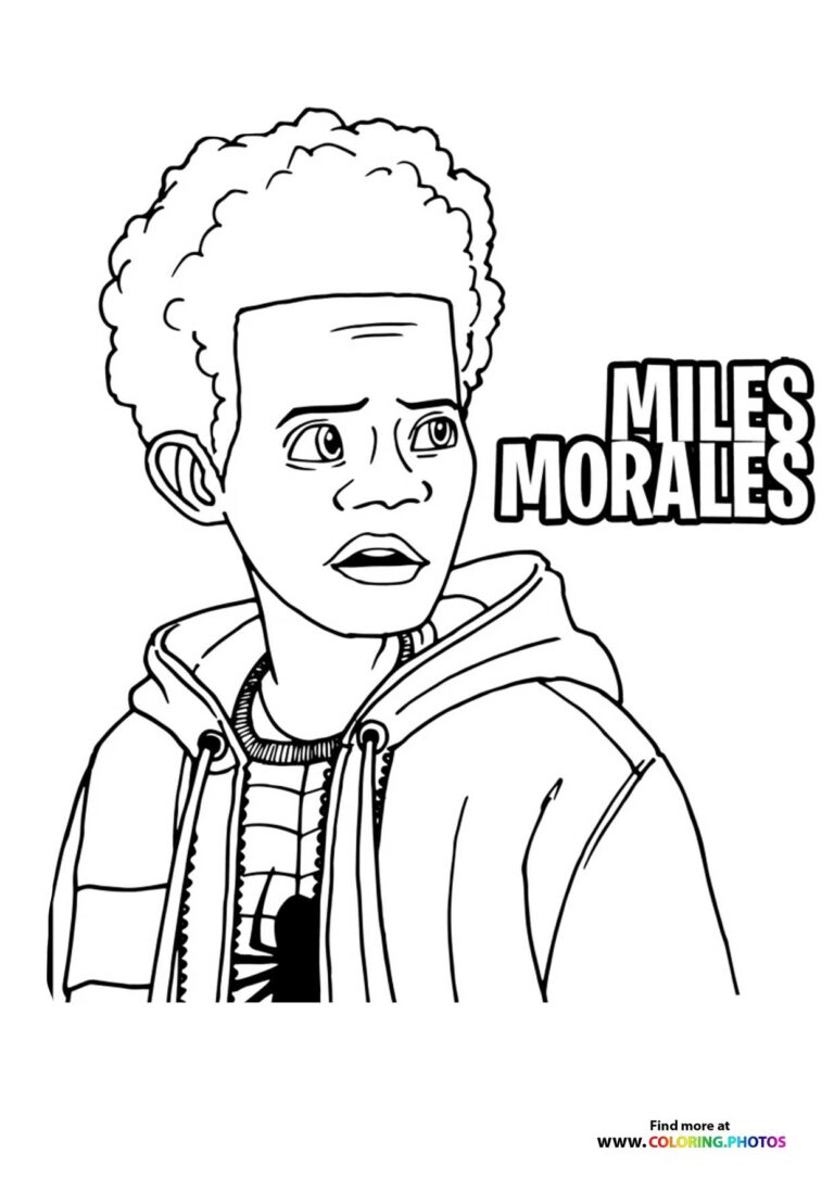 Free Miles Morales Coloring Pages - Coloring Pages for kids