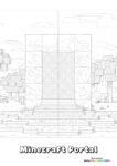 Minecraft portal - Coloring Pages for kids