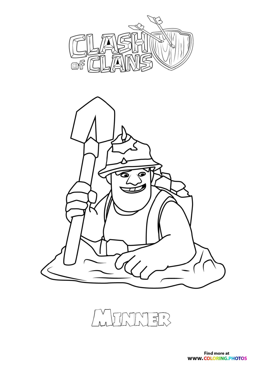 Minner from Clash of Clans - Coloring Pages for kids