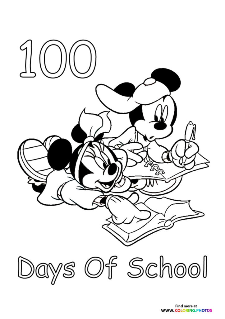 100th Day of School - Coloring Pages for kids | Free print or download