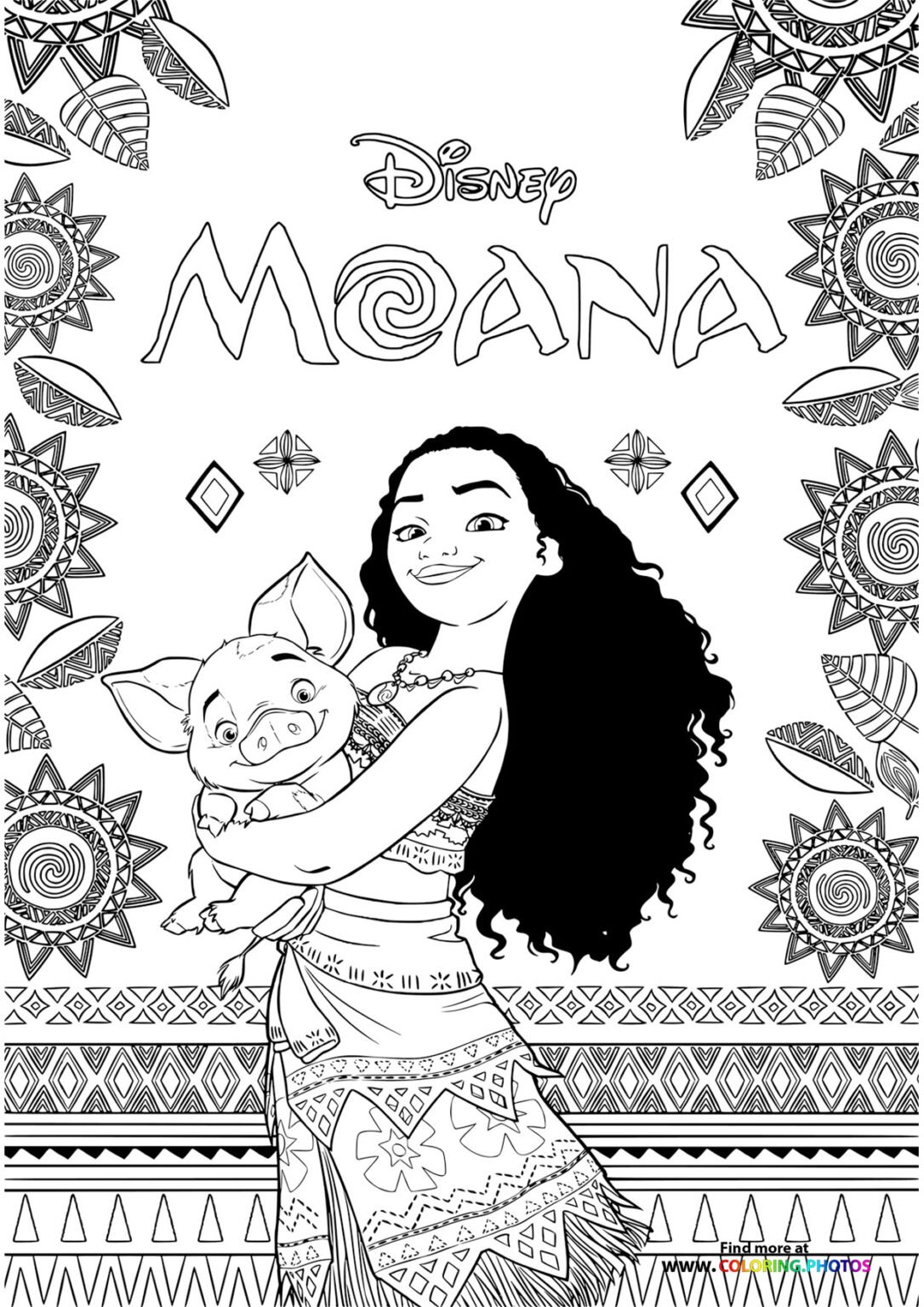 Moana - Coloring Pages for kids | Free and easy print or donwnload