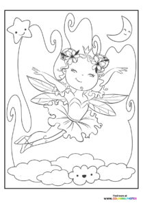 Moon fairy - Coloring Pages for kids
