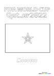 Morocco World Cup flag - Coloring Pages for kids