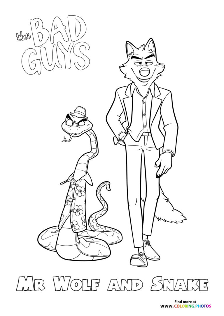 The Bad Guys - Coloring Pages for kids | Free and easy print or download
