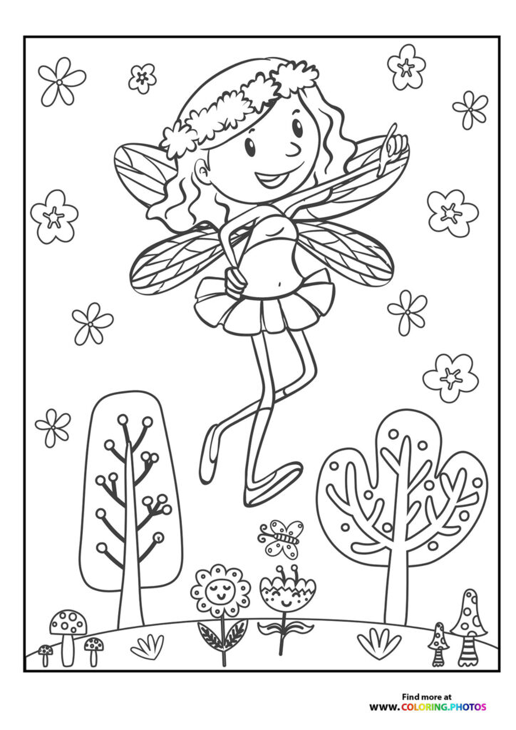 Nature fairy - Coloring Pages for kids