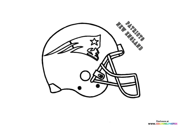 New England Patriots NFL helmet - Coloring Pages for kids