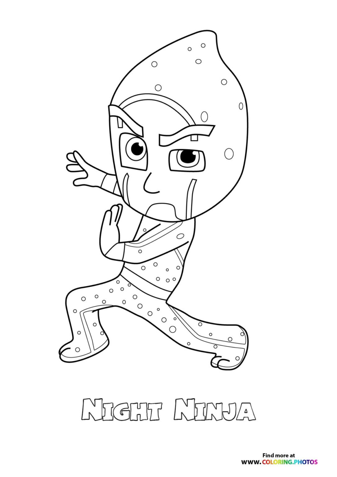 Night Ninja from PJ Masks - Coloring Pages for kids