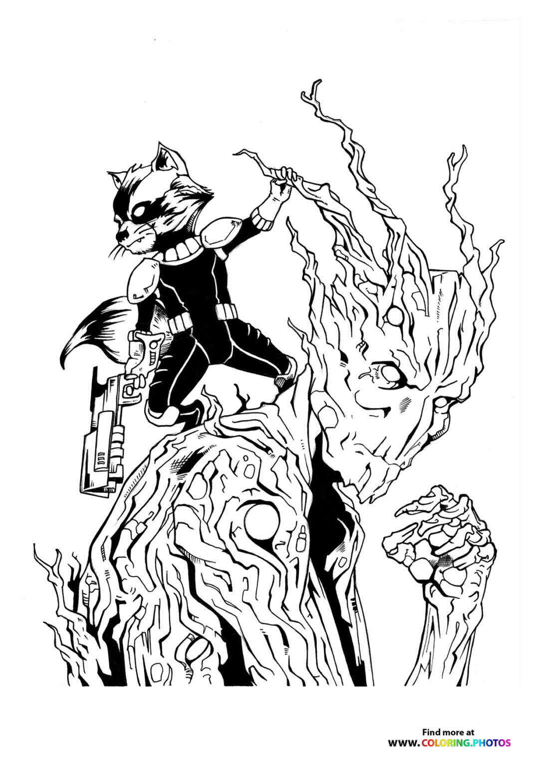 I Am Groot - Coloring Pages for kids | 100% free and easy printables