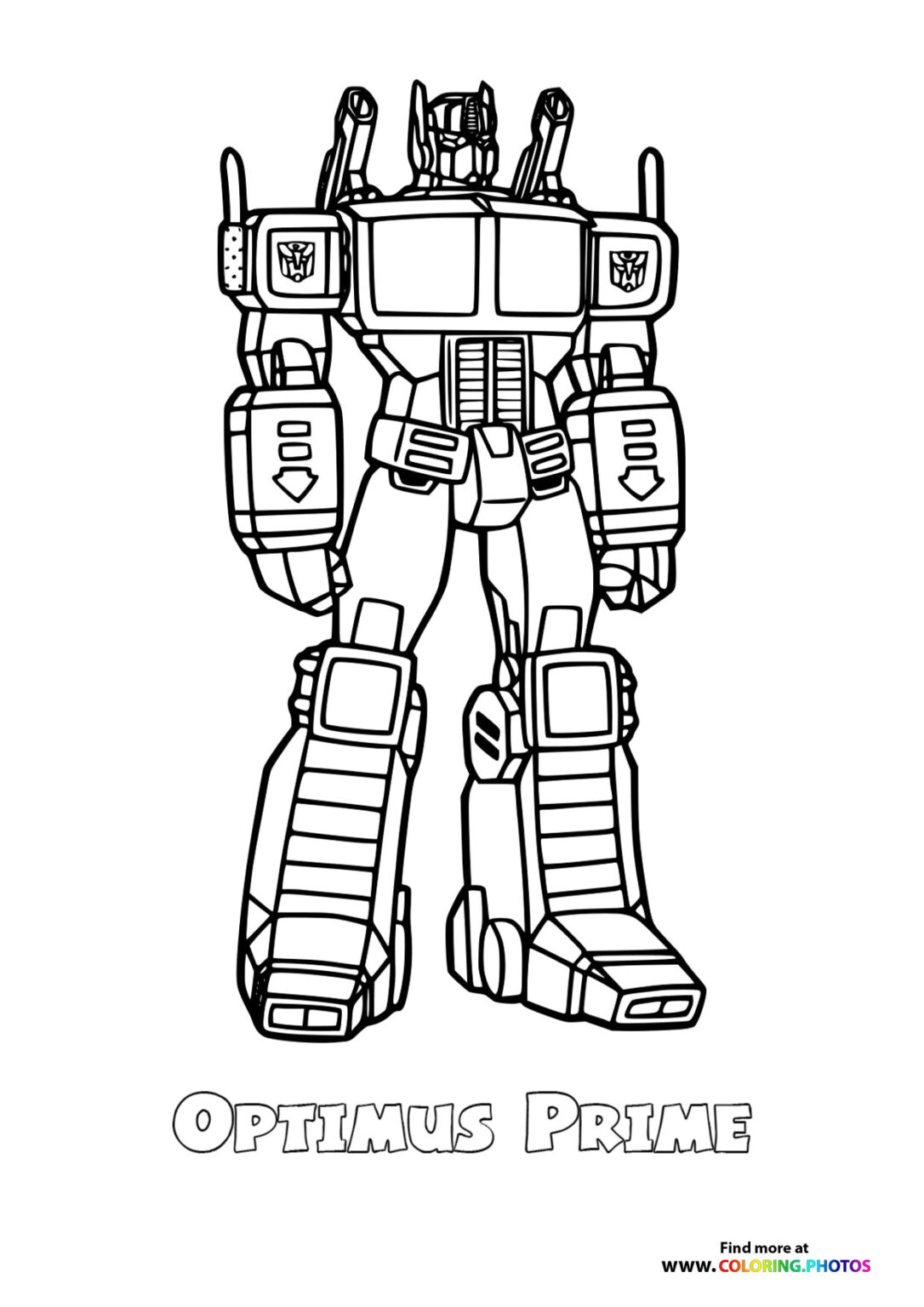 Optimus Prime Transformers - Coloring Pages for kids Optimus Prime Transformers - Coloring Pages for kids