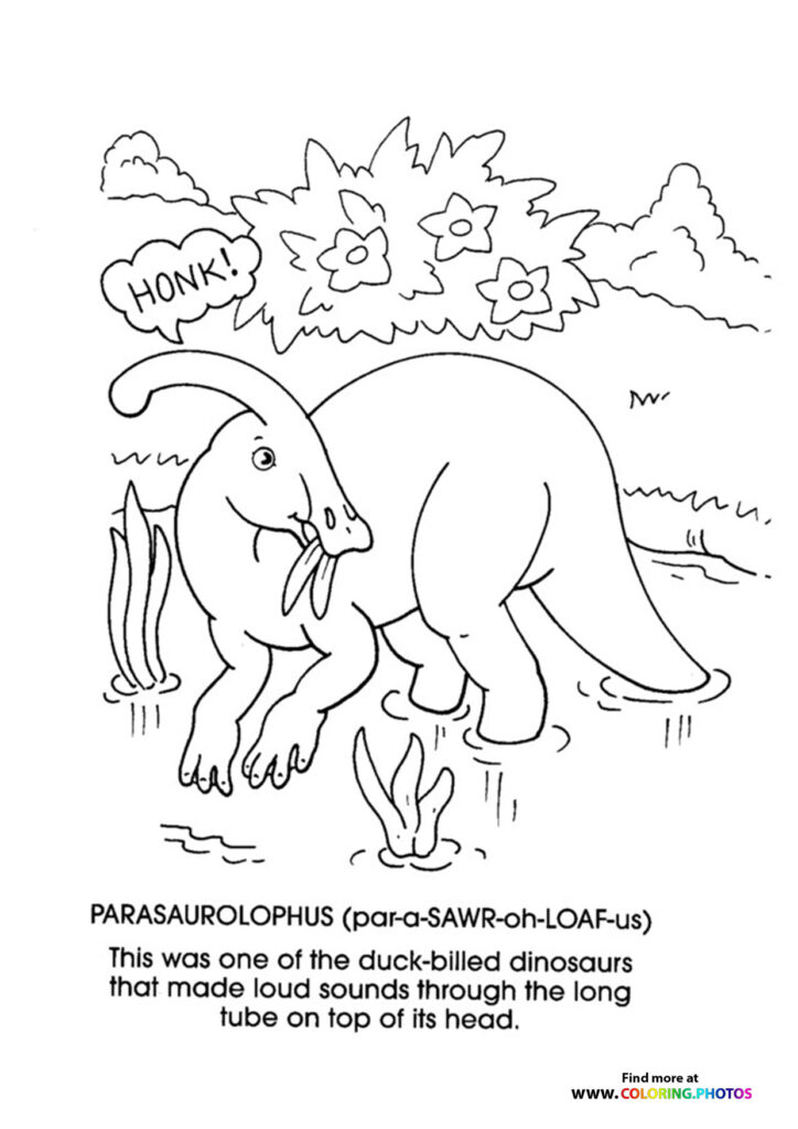 Parasaurolophus - Coloring Pages for kids