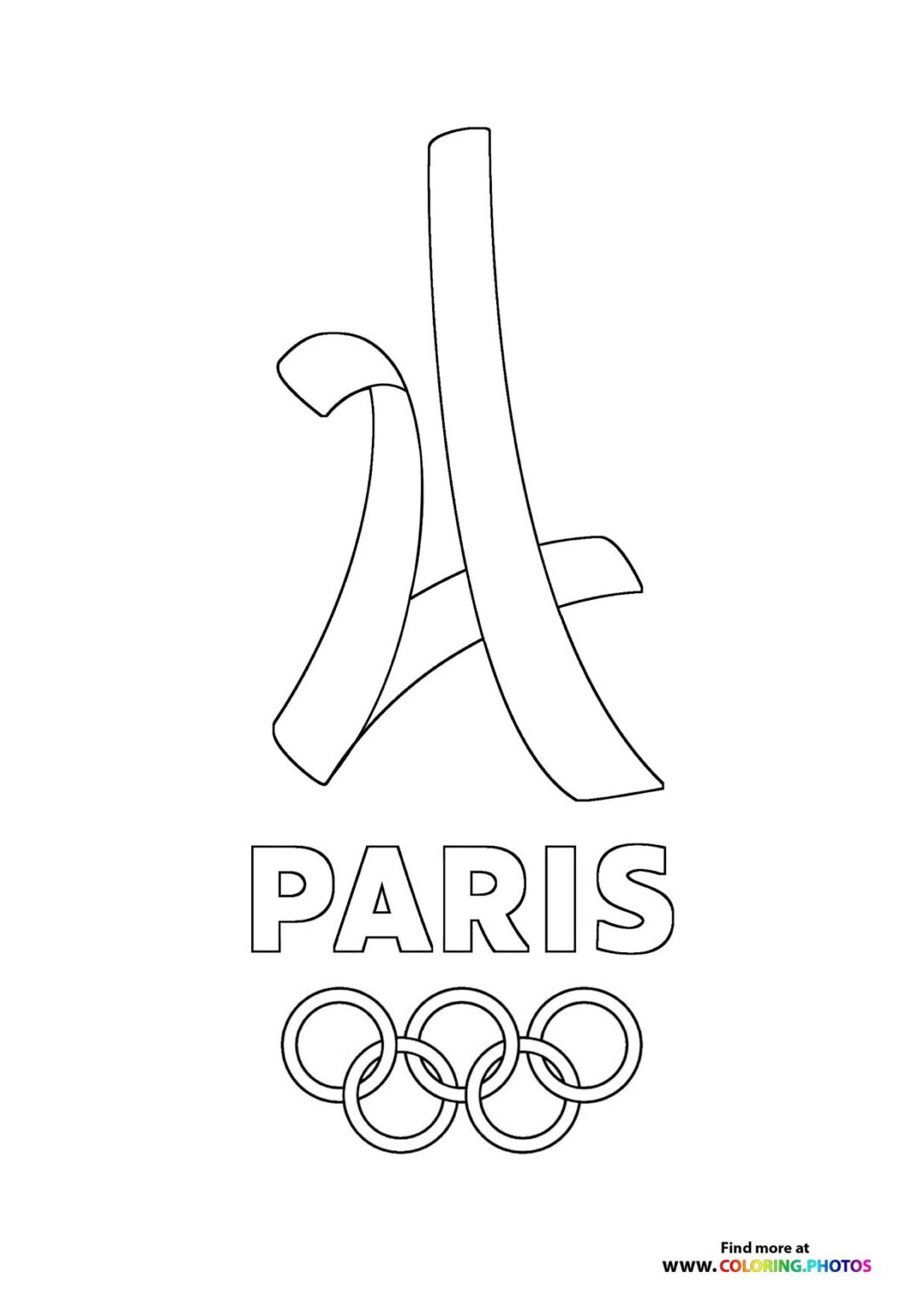 Paris 2024 Olympics logo - Coloring Pages for kids