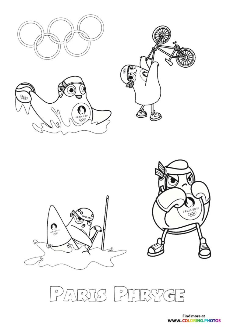 Paris 2024 Olympics Coloring Pages: Free Printables for Kids!