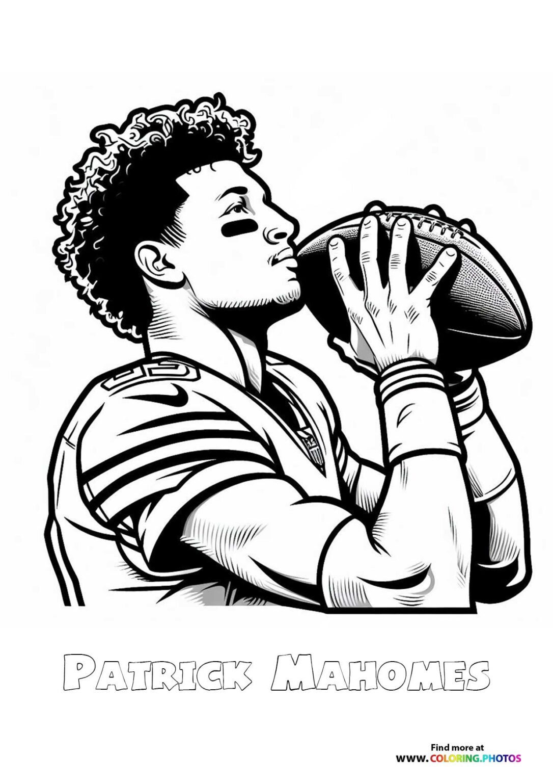 Patrick Mahomes - Coloring Pages for kids