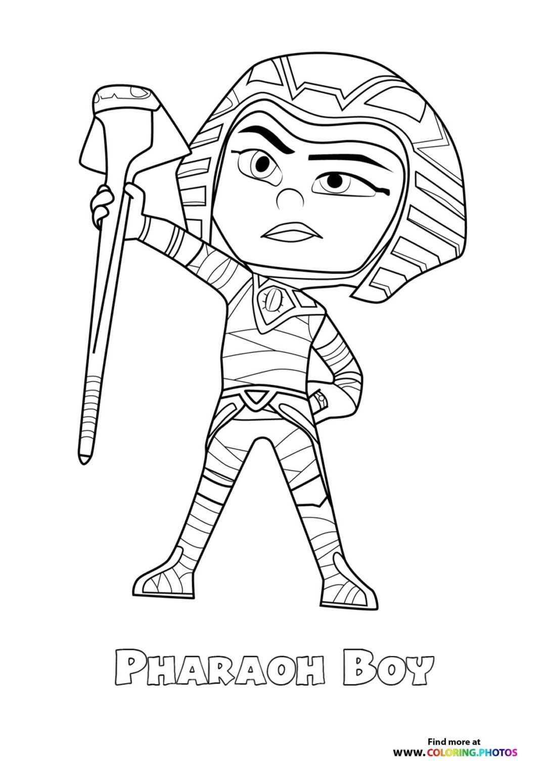Pharaoh Boy from PJ Masks - Coloring Pages for kids