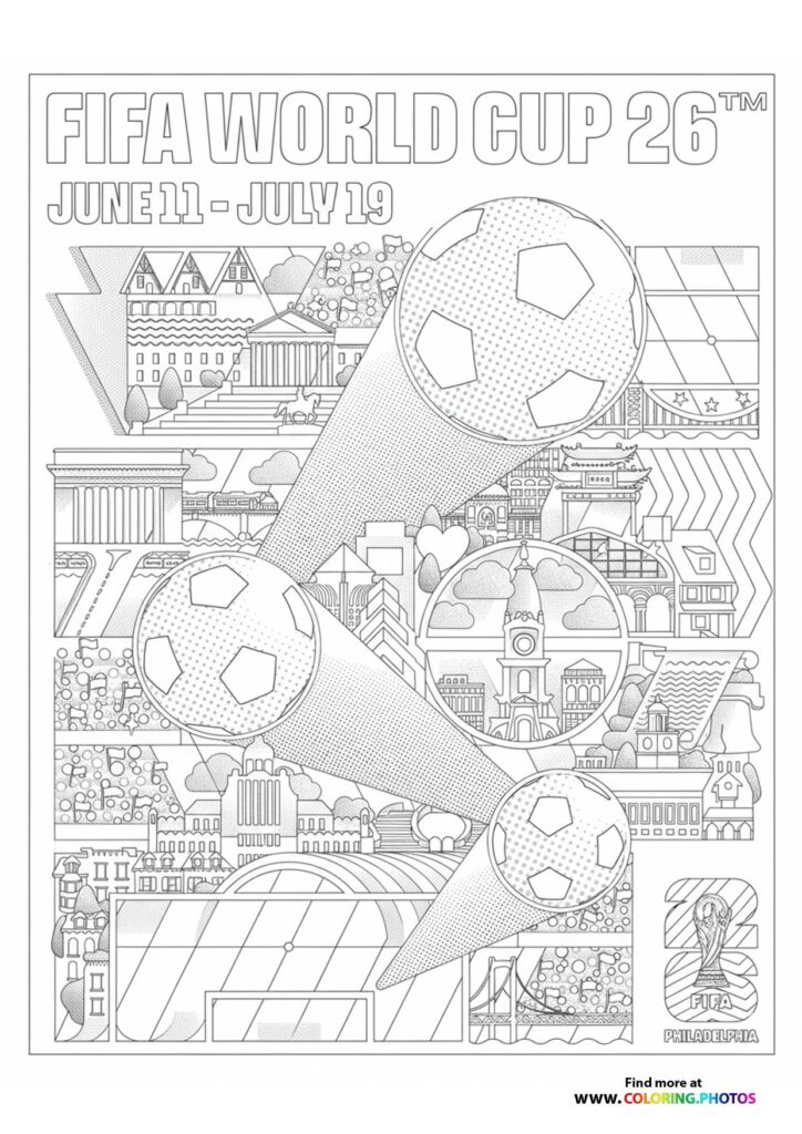 Philadelphia FIFA 2026 - Coloring Pages for kids