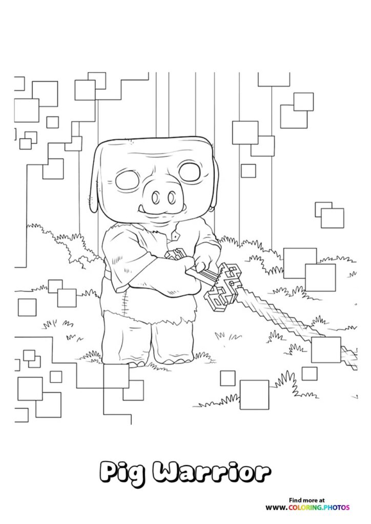 Garrett from Minecraft movie - Coloring Pages for kids